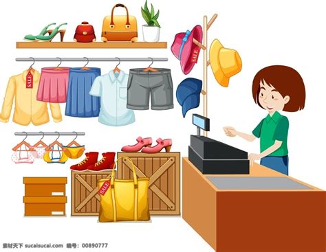 卡通服装店素材图片下载 素材编号00890777 素材天下图库