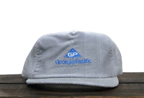 Vintage Corduroy Trucker Hat Snapback Baseball Cap Gp Georgia Pacific