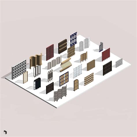 3d Model Revit Parametric Partition Walls Toffu Co