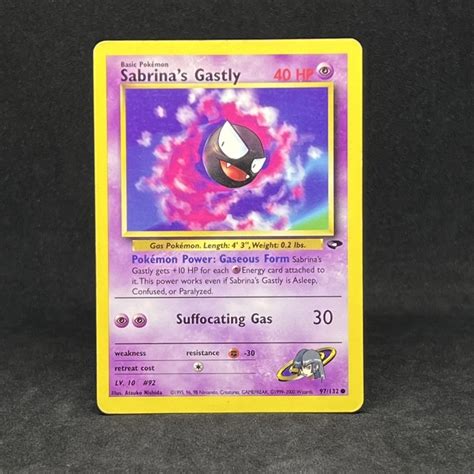 Vintage Pokemon Tcg Sabrinas Pokemon Gym Challenge Heroes Abra Drowzee Slowpoke Gastly