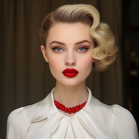 Premium Photo A Classic Red Lip Perfectly Lined And Filled With An