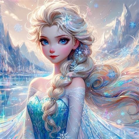 Kit De Pintura De Diamantes Diy De La Princesa Elsa De Disney Arte De Mosaico De Diamantes