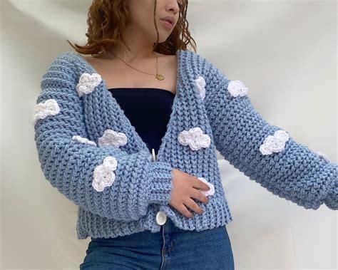 Cloud Knit Cardigan Chunky Cloud Cardigan Hand Knitted Cloud Cardigan