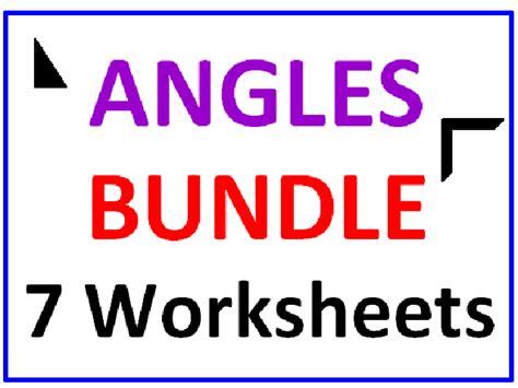 Angles Bundle 7 Worksheets Incl Word Problems Teaching Resources