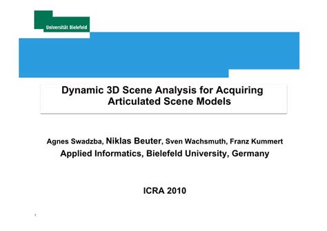 Pdf Dynamic 3d Scene Analysis For Acquiring Articulated Scene Models