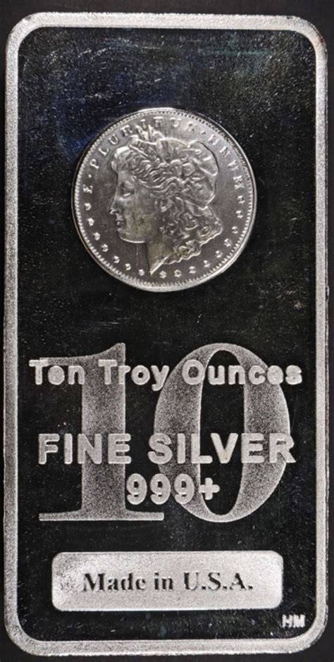 1 10 Oz 999 Silver Morgan Bar