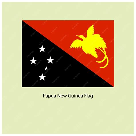 Premium Vector Flag Of Papua New Guinea Vector National Flag Of Papua