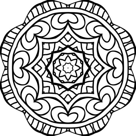 Simple Spiritual Mandala Design Art Circular Pattern In Form Of Mandala With Flower For Henna