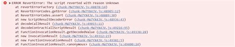 Getting Error The Script Reverted With Reason Unknown Typescript