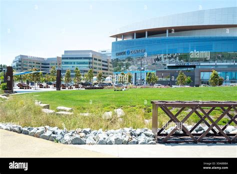 Sunny Day In Bayfront Park With Lawns And Chase Center Visible Mission