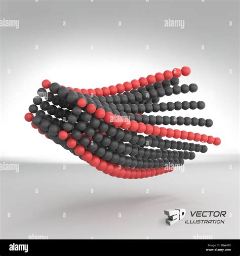 3d Abstract Spheres Composition Vector Illustration Stock Vector Image