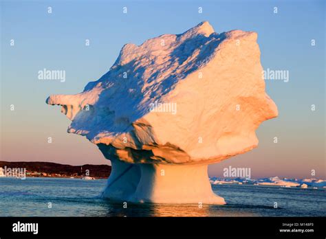 Icebergs From The Icefjord Ilulissat Disko Bay Greenland Polar