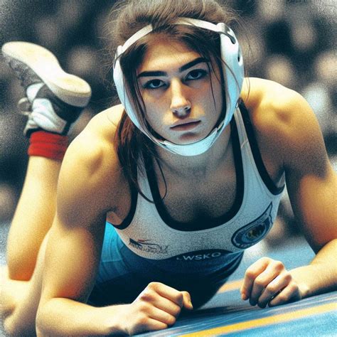 Woman Wrestler At A Tournament Gen Ai By Ginelon On Deviantart