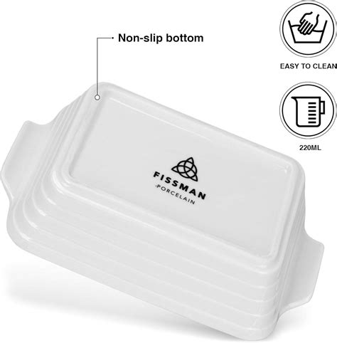 Fissman 3 Piece Rectangular Baking Dish 13x9x45cm220ml Baking Dish