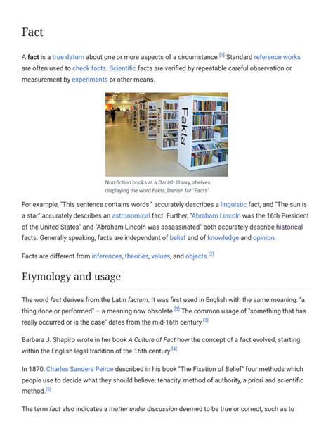 Fact Wikipedia Pdf Logic Epistemology