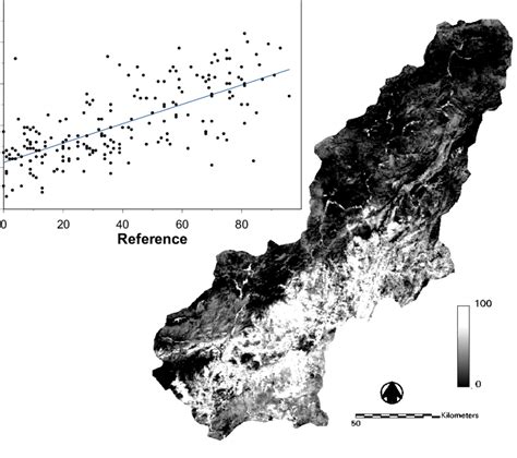 Predictions Of Percentage Tree Cover Based On The Regression Tree Rt Download Scientific