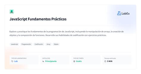Programación De Javascript Conceptos Fundamentales Y Ejercicios Prácticos Labex