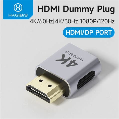 Hagibis 4k Hdmi Dummy Plug Displayport Edid Emulator Plug Headless
