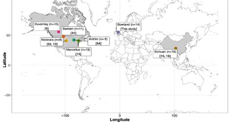 Map Of The Location Of The Datasets Examined In The Meta Analysis