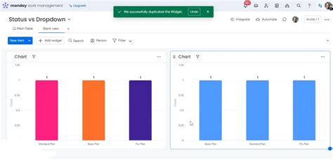 what are the status vs dropdown column differences in