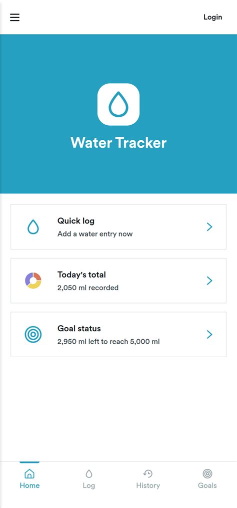 Water Tracking App Template Jotform