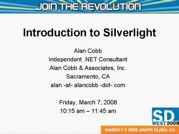 PPT Introduction To Silverlight PowerPoint Presentation Free To View Id E A ZTBjM
