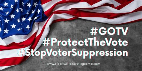 Protect Our Vote Elbert Williams Voting Corner