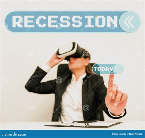 Conceptual Display Recession Business Approach The Process Of Progressive Decrease In Growing