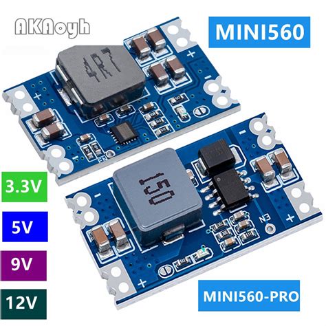 Mini560 Pro 5a High Efficiency Output 33v 5v 9v 12v Step Down Dc Dc