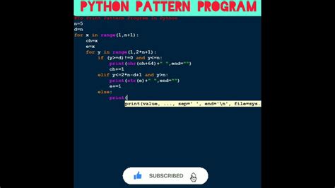 Python 34 To Print Pattern Program In Python Computer Programming