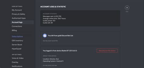 Account Logs And Statistic Discord Account Logs And Statistic Discord