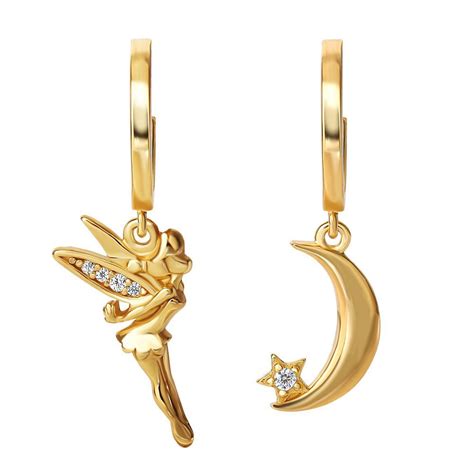 Disneys Tinkerbell 18k Gold Over Silver Cubic Zirconia Tinkerbell