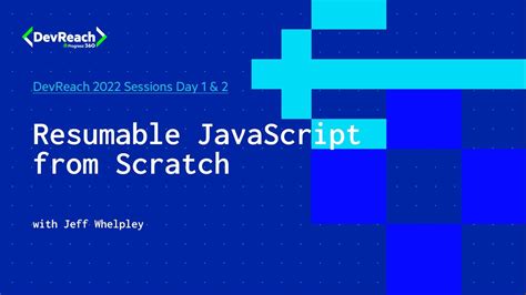 Resumable Javascript From Scratch Devreach 2022 Youtube