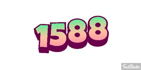 1588 Number Animated  Logo Designs