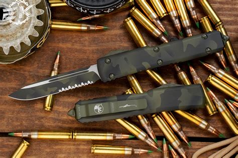 Microtech Ultratech Od Green Camo Cerakote Otf Automatic Knife 3 4 Od