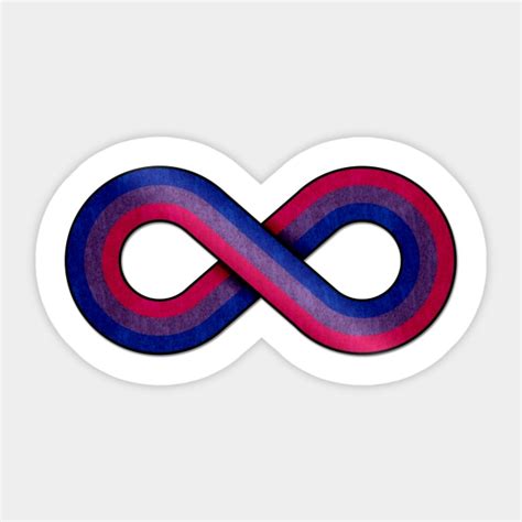 Large Infinity Vector Symbol Striped With Bisexual Pride Flag