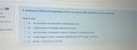 solved a downward shift and steepening of the net export