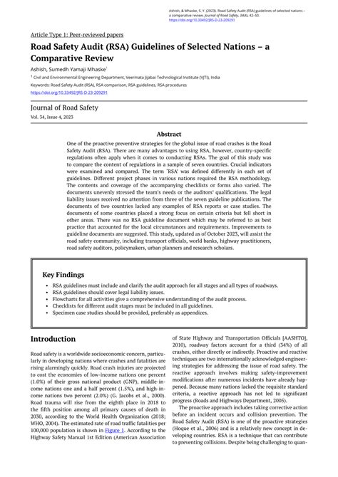 pdf road safety audit rsa guidelines of selected nations a