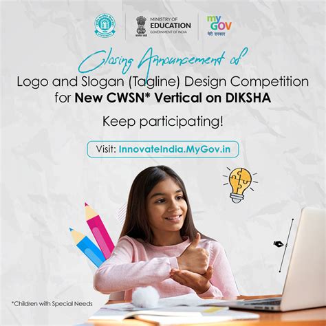 Closing Announcement Of Logo Slogan On Diksha1080x1080