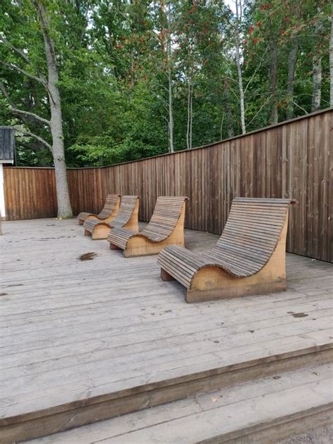 Träsoffa Utomhus Parkbänk Utemöbler Trä Trädgårdsmöbler