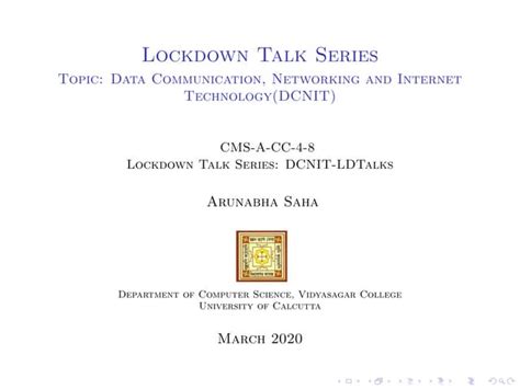Data Communication Networking And Internet Technology Lecture Series