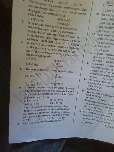 a proton revolves round the circle of radius 0 1 m the angular velocity o