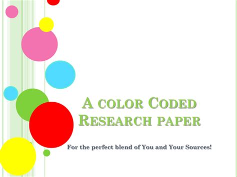 Color Coded Research Paper Writing Guide