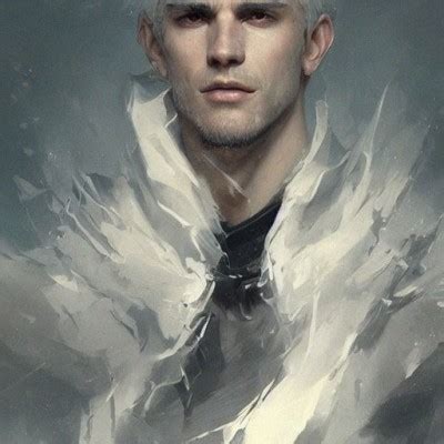 Ai Art Generator Handsome Male 20 Years Handsome Face White Hair