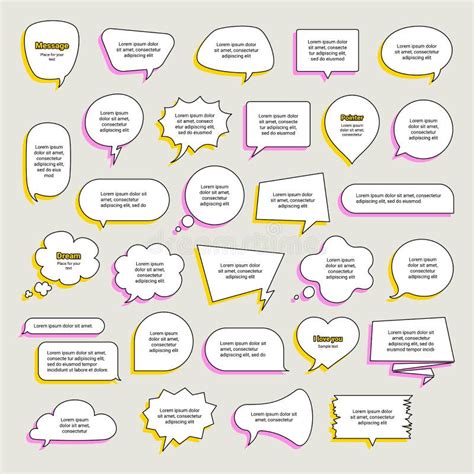 Set Speech Bubbles. Collection Message Clouds. Vector Illustration. Stock Vector - Illustration ...