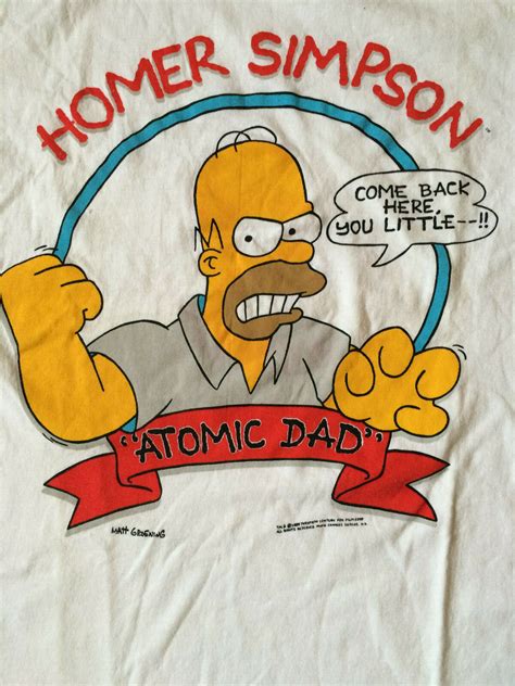 Rare Vintage Simpsons Atomic Dad 1989 Homer Simpson T Gem