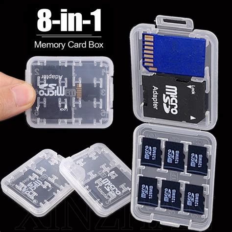8 In 1 Micro Sd Memory Card Storage Box Travel Portable Anti Shock