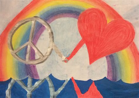 Peace Love And Understanding Kunst Undervisning Kunst