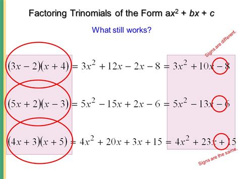 Free Factoring Trinomials Of The Form Ax2 Bx C Worksheet Download Free