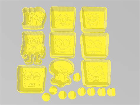 Spongebob Squarepants Cookie Cutter By 炒面分析员 Makerworld Download Free 3d Models